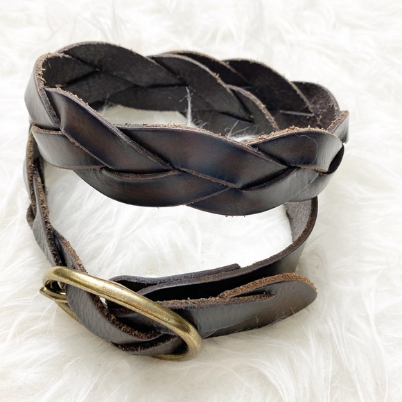 GAP | Accessories | Gap Leather Braided Brown Belt | Poshmark